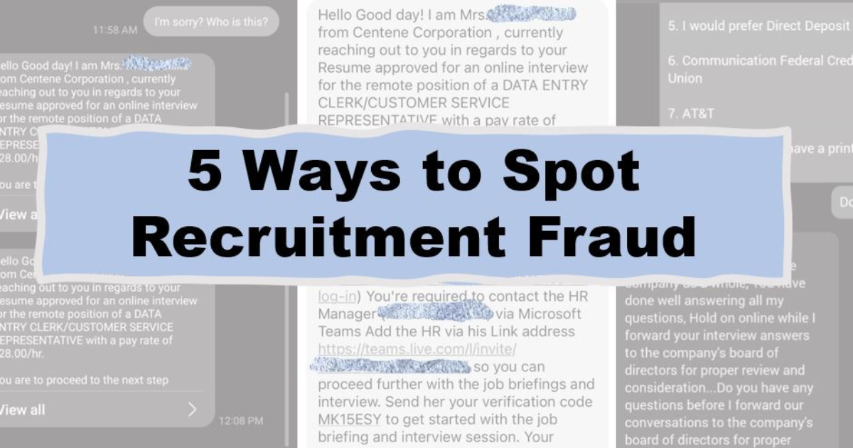 5 Ways to Spot Recruitment Fraud | Centene Careers